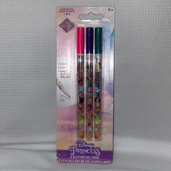 Disney | Office | Disney Princess 3 Pack Glitter Gel Pens | Poshmark
